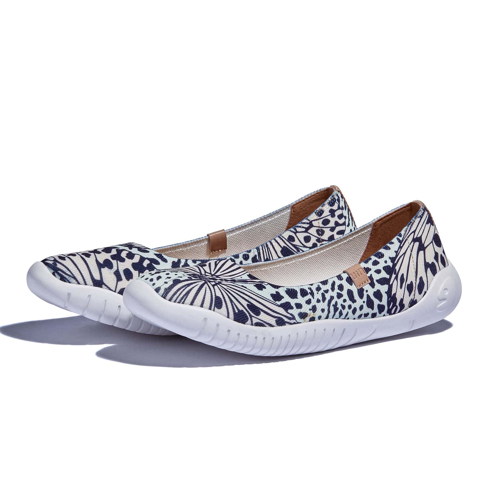 UIN women's Art Painted Ballet Flats Slip On Pointed Toe Casual ...
