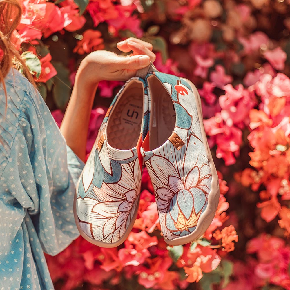 UIN] スリッポン レディース ローファースリッポン アート旅行靴 幅広