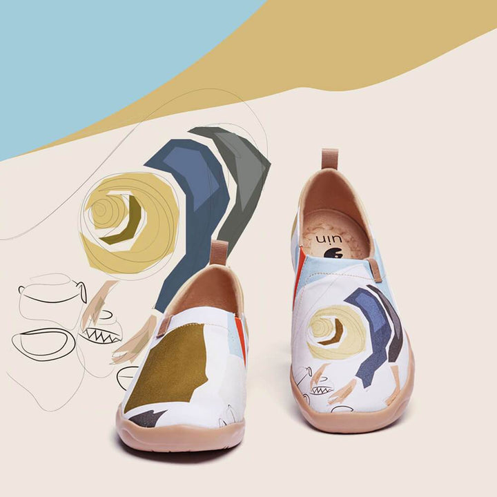 UIN]趣味アートシューズ ローファー スリッポン レディース 子供